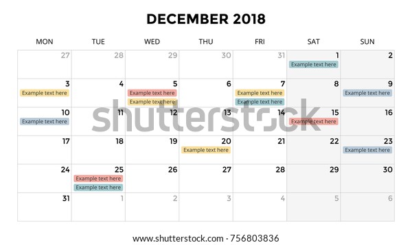 Calendar Infographic Table Chart Presentation Chart Stock Vector ...