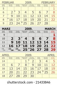 Calendar Nevember 2009 Vertical Design Stock Vector (Royalty Free ...