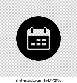 Calendar Negative Space Circle Icon Flat Stock Vector (Royalty Free ...