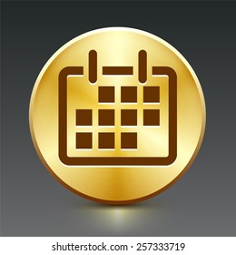 Calendar Icon 3d Render Golden Calendar Stock Illustration 1060279751