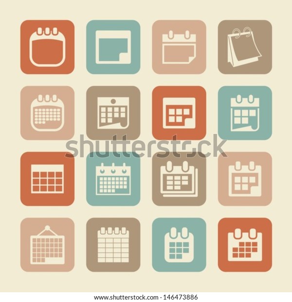 Calendar Pictogram Stock Vector (Royalty Free) 146473886 | Shutterstock