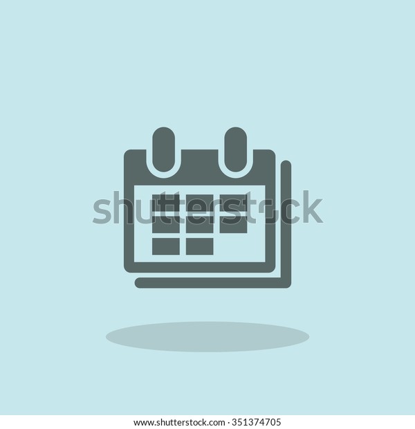 Calendar Pictogram Stock Vector (Royalty Free) 351374705 | Shutterstock