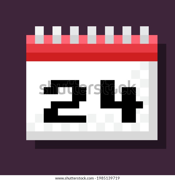 8,404 Calendar Pixel Icon Images, Stock Photos & Vectors | Shutterstock