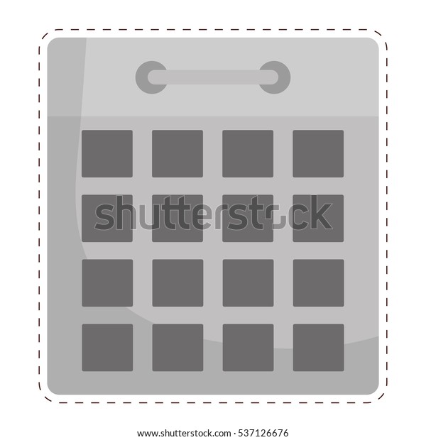 Calendar Representation Icon Image Vector Illustration Stock Vector ...