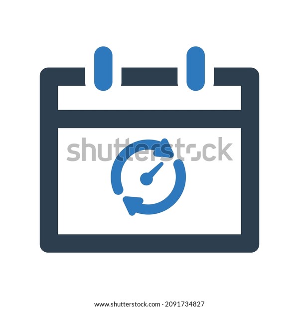 Calendar Schedule Time Iconvector Illustration Stock Vector (Royalty ...