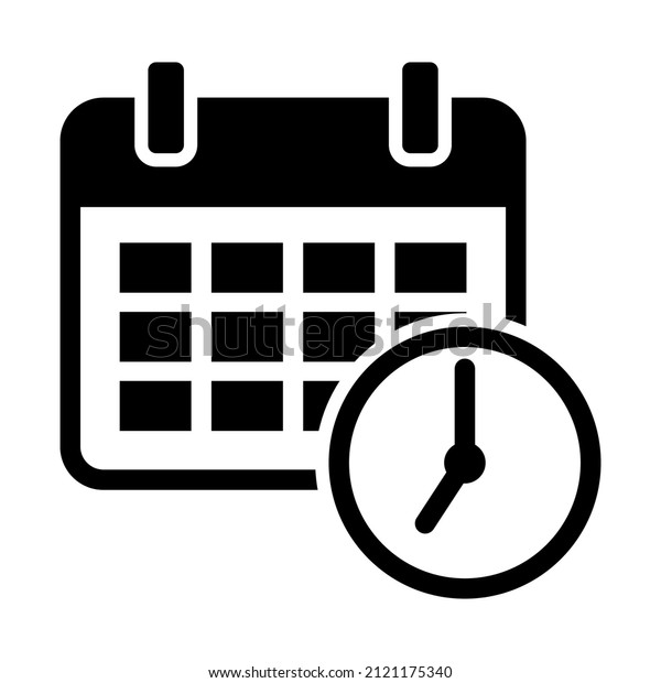 Calendar Schedule Vector Icon Black Icon Stock Vector (Royalty Free ...