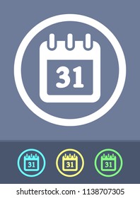 Calendar Simple Buttons Minimalistic Vector Icon Stock Vector (Royalty ...