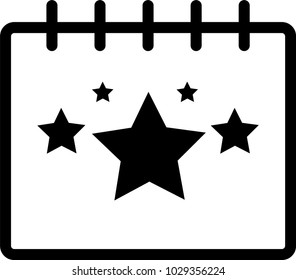 Calendar Star Icon Vector Stock Vector (Royalty Free) 1029356224 ...