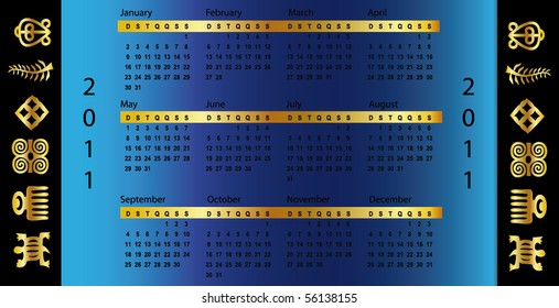 Calendar Symbol Blue 2011 Stock Vector (Royalty Free) 56138155 ...