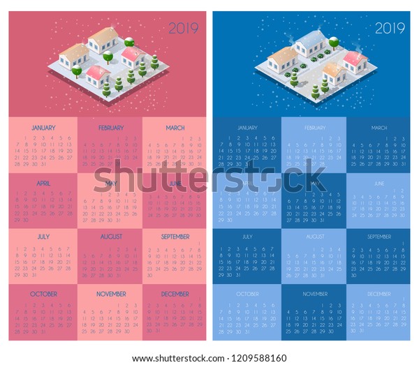 Calendar Template Days Months Current New Stock Vector (Royalty Free ...