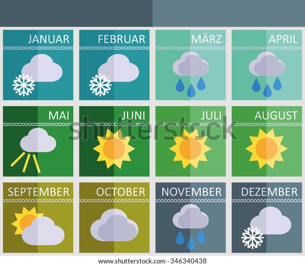 Calendar Times Year German Stock Vector (Royalty Free) 346340438