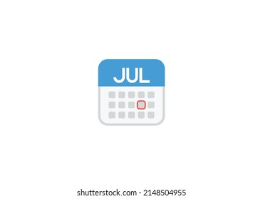 Calendar Vector Isolated Emoticon Calendar Icon Stock Vector (Royalty ...