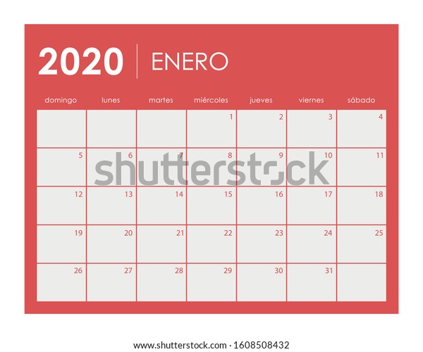 「Calendario Del 202 En Con Los」のベクター画像素材（ロイヤリティフリー） 1608508432 ...