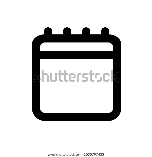 Calender Icon Outline Style Design Simple Stock Vector (Royalty Free ...