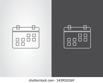 Calender Schedule Activity Icon Outline Symbol: vector de stock (libre ...