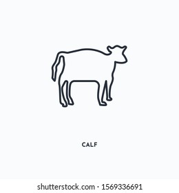 Calf Outline Icon Simple Linear Element Stock Vector (Royalty Free ...