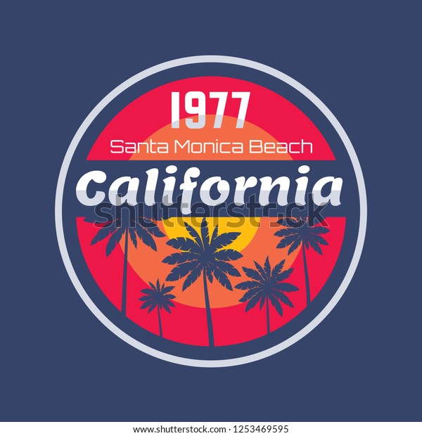 California 1977 Vector Illustration Concept Vintage Stock Vector ...