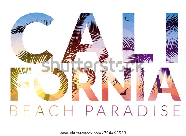 California Background Palm Vector Background Beach: vector de stock ...