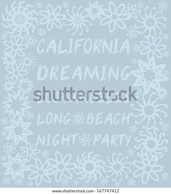 California Dreaming Graphic Deisgn Vector Art Stock Vector (Royalty ...