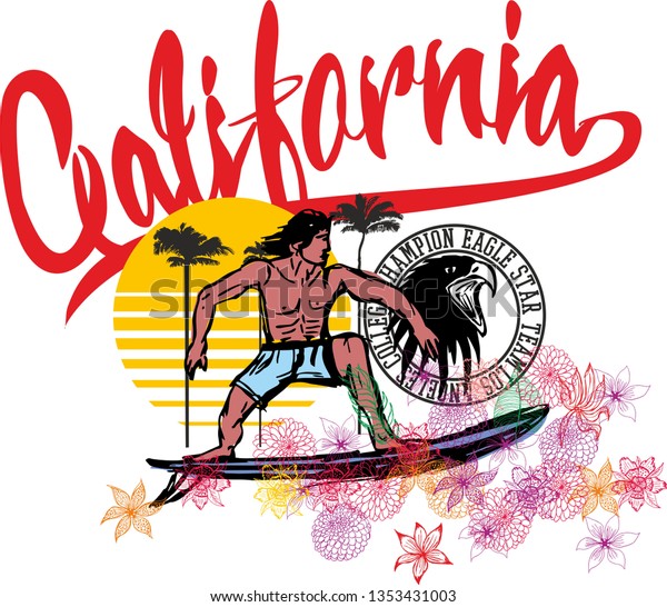 California Graphic Design Vector Art Stock Vector (Royalty Free ...