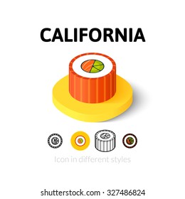California Icon Vector Symbol Flat Outline Stock Vector (Royalty Free ...