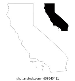 California Map Vector Illustration Stock Vector (Royalty Free ...