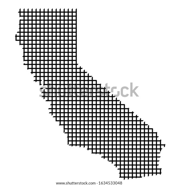 California Map Vector On White Background Stock Vector (Royalty Free ...