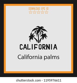 California Palms Vector Icon Stock Vector (Royalty Free) 1195976611 ...