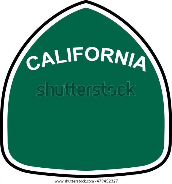 California State Route Marker Vector Template Stock Vector (Royalty ...
