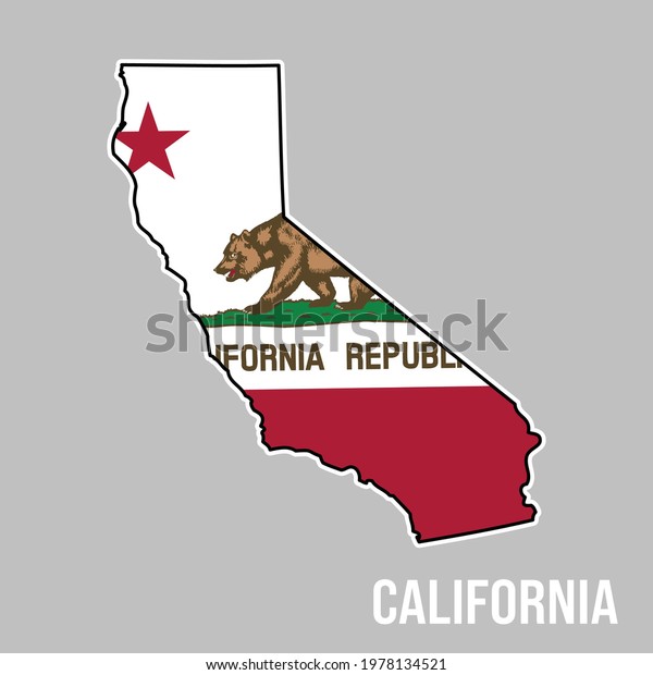 California State Silhouette Flag Stock Vector (Royalty Free) 1978134521 ...