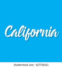 California Text Design Vector Calligraphy Typography Stock Vector ...