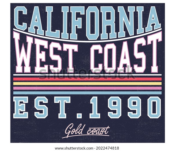 California West Coast Summer Vector Artwork Stock Vector (Royalty Free ...