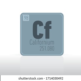Californium Periodic Table Single Element Stock Vector (Royalty Free ...