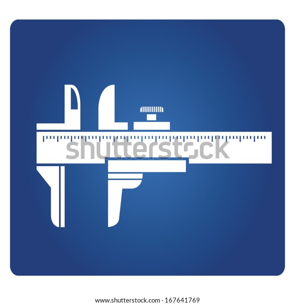 Caliper Symbol Engineering Measurement Vernier Caliper Stock Vector ...