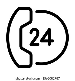 Call 24 Hours Icon Simple Design Stock Vector (Royalty Free) 1566081787 ...