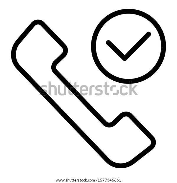 Call Accepted Isolated Vector Icon Fully Stock Vector (Royalty Free ...