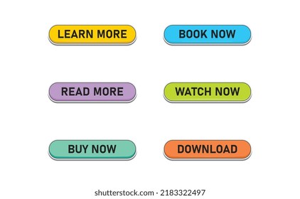 Call Action Buttons Collection Download Read Stock Vector (Royalty Free ...