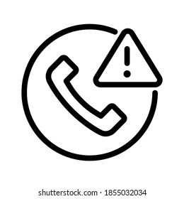 Call Alert Icon Phone Warning Sign Stock Vector (Royalty Free ...