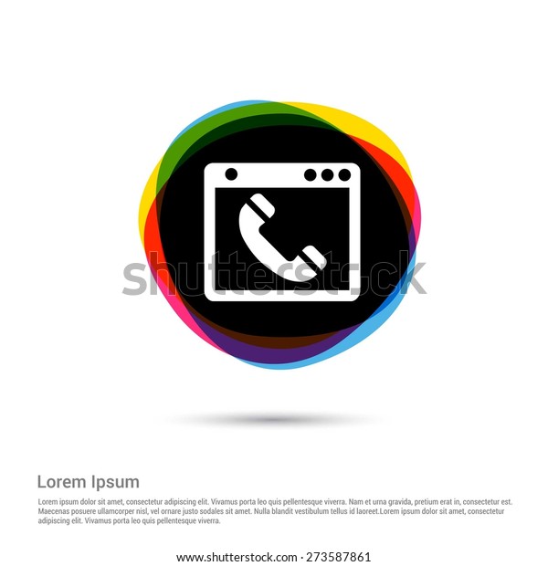 Call Application Icon White Pictogram Icon Stock Vector (Royalty Free ...
