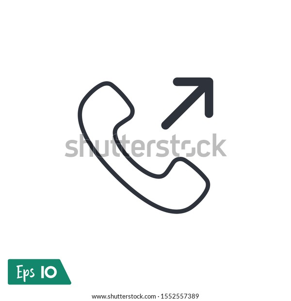 Call Arrow Icon Phone Out Symbol Stock Vector (Royalty Free) 1552557389 ...