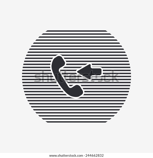 Call Button Incoming Call Phone Icon Stock Vector (Royalty Free ...