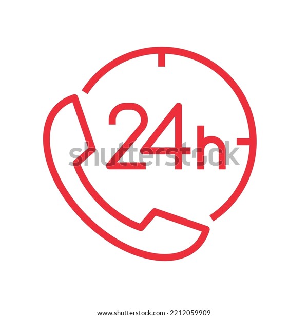 Call Center 24 Hours Icon Operator Stock Vector (Royalty Free ...