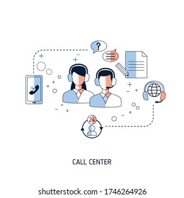 ICONO DE DE CALL CENTER Royalty Free Stock SVG Vector