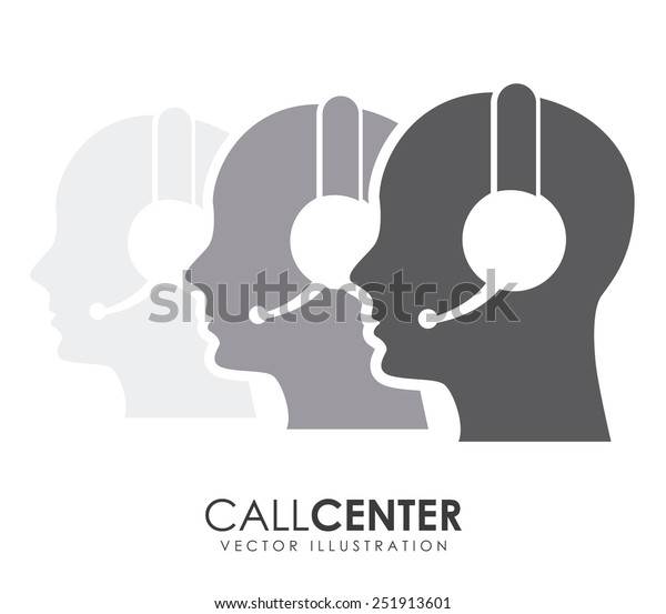 call center design, vector illustration eps10 graphic