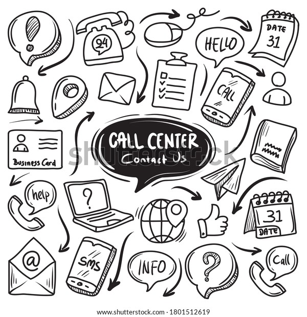 1,756 Hand Drawn Call Center Images, Stock Photos & Vectors | Shutterstock