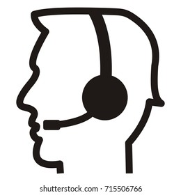 Man Headset Symbol Call Center Icon: vetor stock (livre de direitos ...