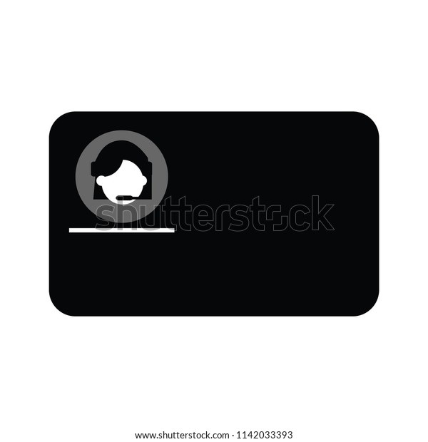 Call Center Id Card Design Female Stock Vector (Royalty Free ...