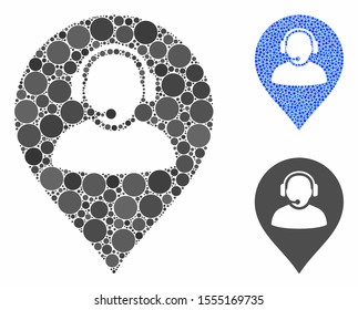 Call Center Marker Mosaic Small Circles: vector de stock (libre de ...