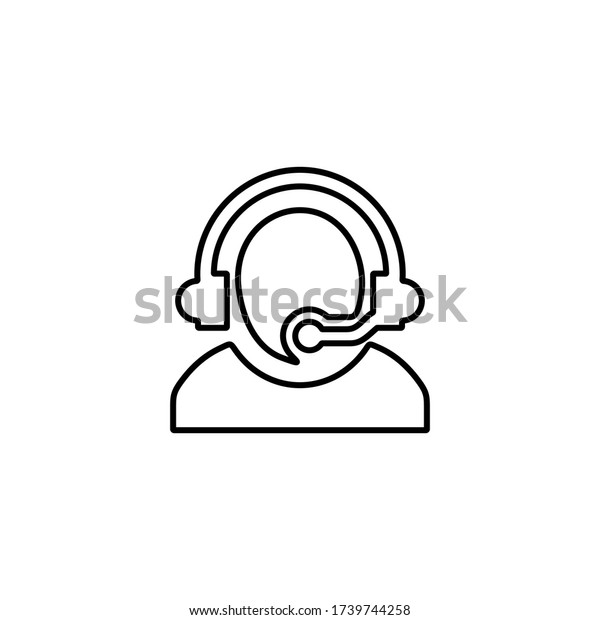 Call Center Operator Icon Helpline Symbol Stock Vector (Royalty Free ...