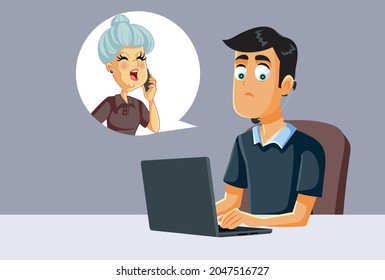 336 Angry customer telephone Stock Illustrations, Images & Vectors ...